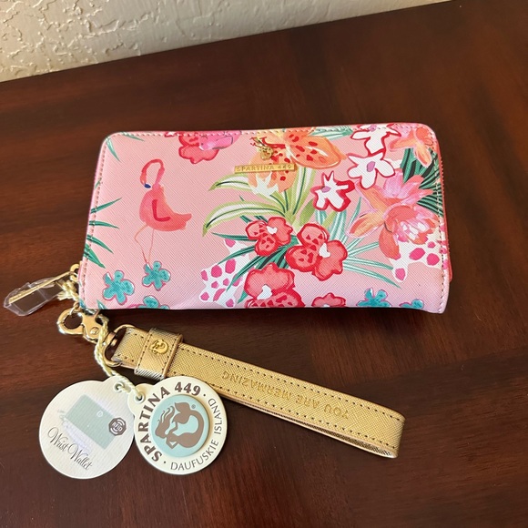 Spartina 449 | Bags | Nwt Spartina 449 Retreat Wrist Wallet Flamingo ...